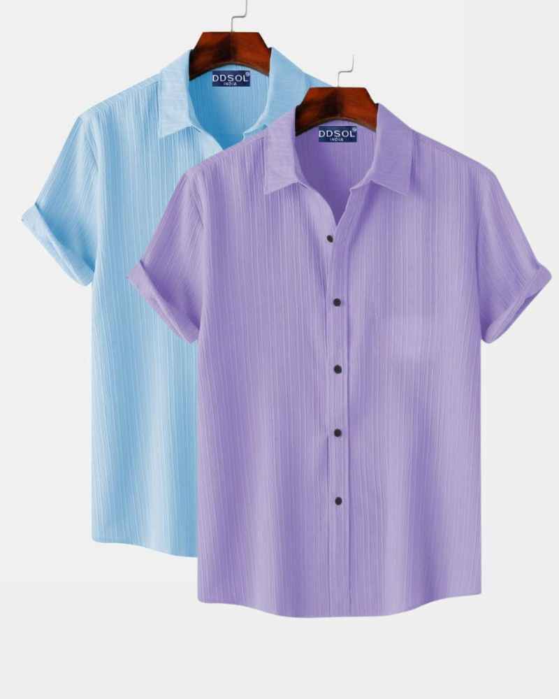 Pack of 2 Sky Bloom Shirts Combo – Duders